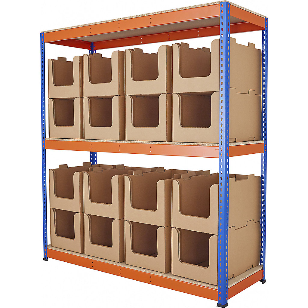 BiG400 Cardboard Stacking Pick Bin Shelving Kits