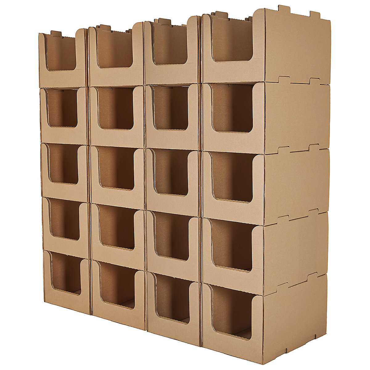 BiGDUG Essentials Cardboard Stacking Pick Bin Mega Deal | 340h x 400w x ...