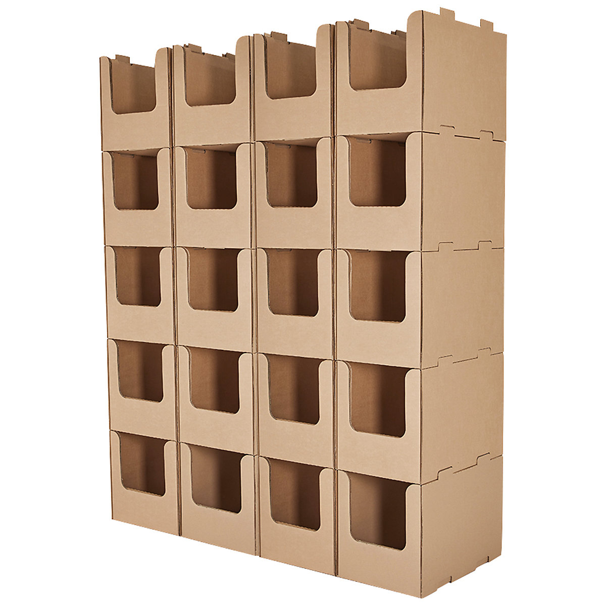 BiGDUG Essentials Cardboard Stacking Pick Bin Mega Deal | 420h x 400w x ...