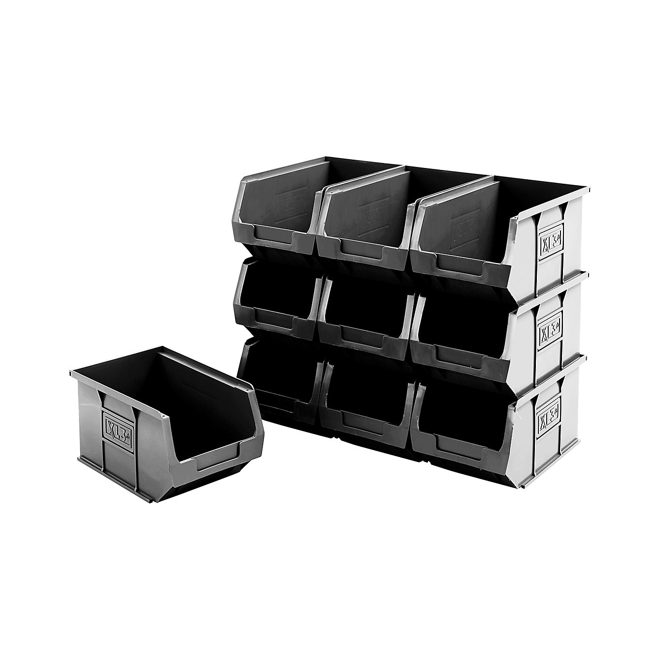 BiGDUG Essentials Recycled Plastic Parts Bin | Pack Of 10 | 125h x 150w ...