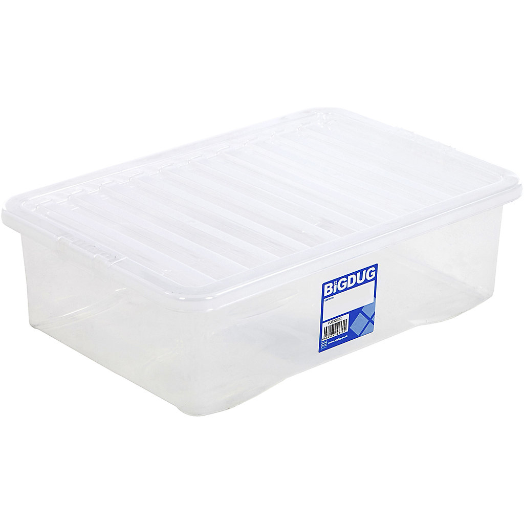 Wham Economy Plastic Storage Box & Lid | 32 Litre Capacity | 180h x ...