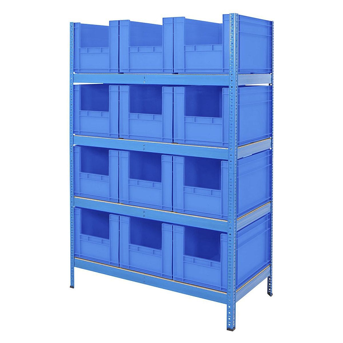BiGDUG Essentials Euro Stacking Pick Bin Kit With 12x Blue Bins, 1780h ...