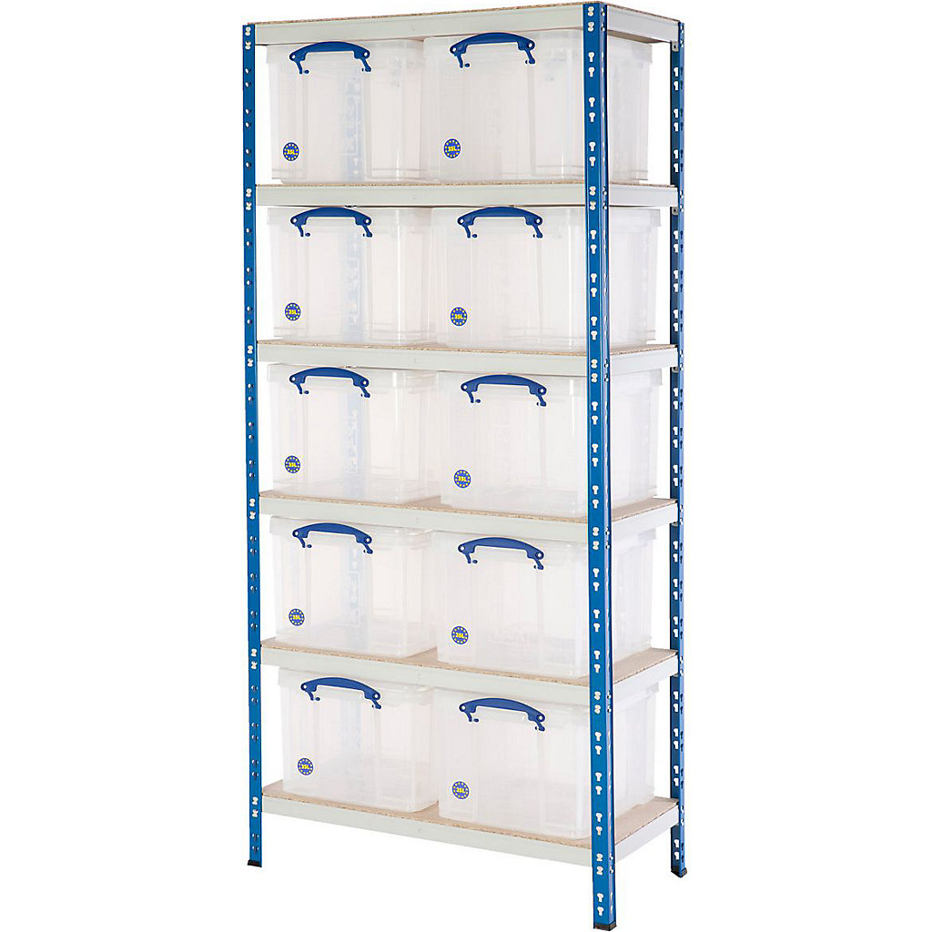 BiG340 Shelving | 1980h x 915w x 455d mm | 6 Levels | Blue & Grey ...