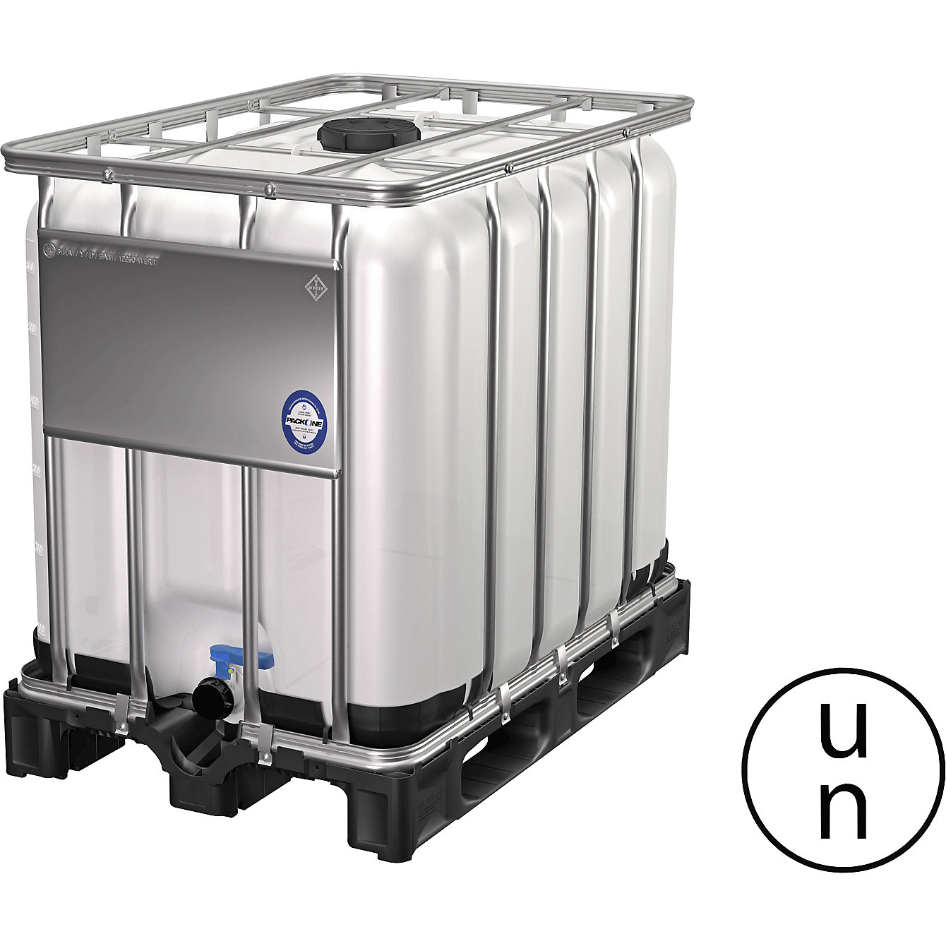 IBC container with UN approval: capacity 600 l, natural | kaiserkraft