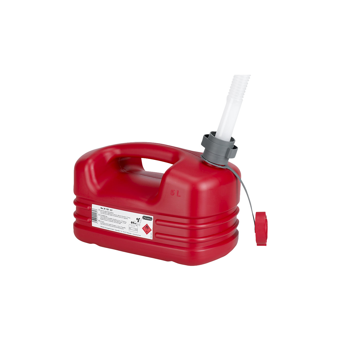 PRESSOL – Plastic fuel canister: flexible spout, capacity 5 l, pack of ...