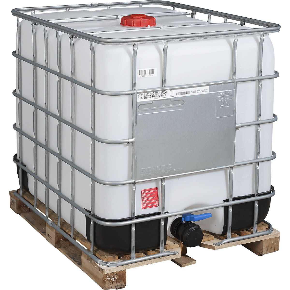 RECOBULK IBC container, UN approval: capacity 1000 l, on wooden pallet ...