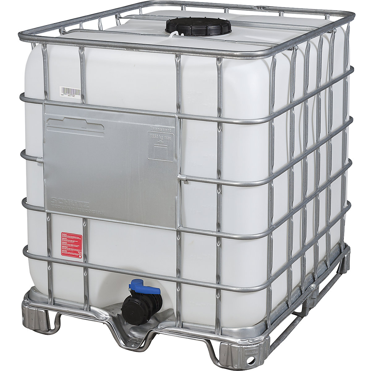RECOBULK IBC container: capacity 1000 l, on steel skid pallet ...