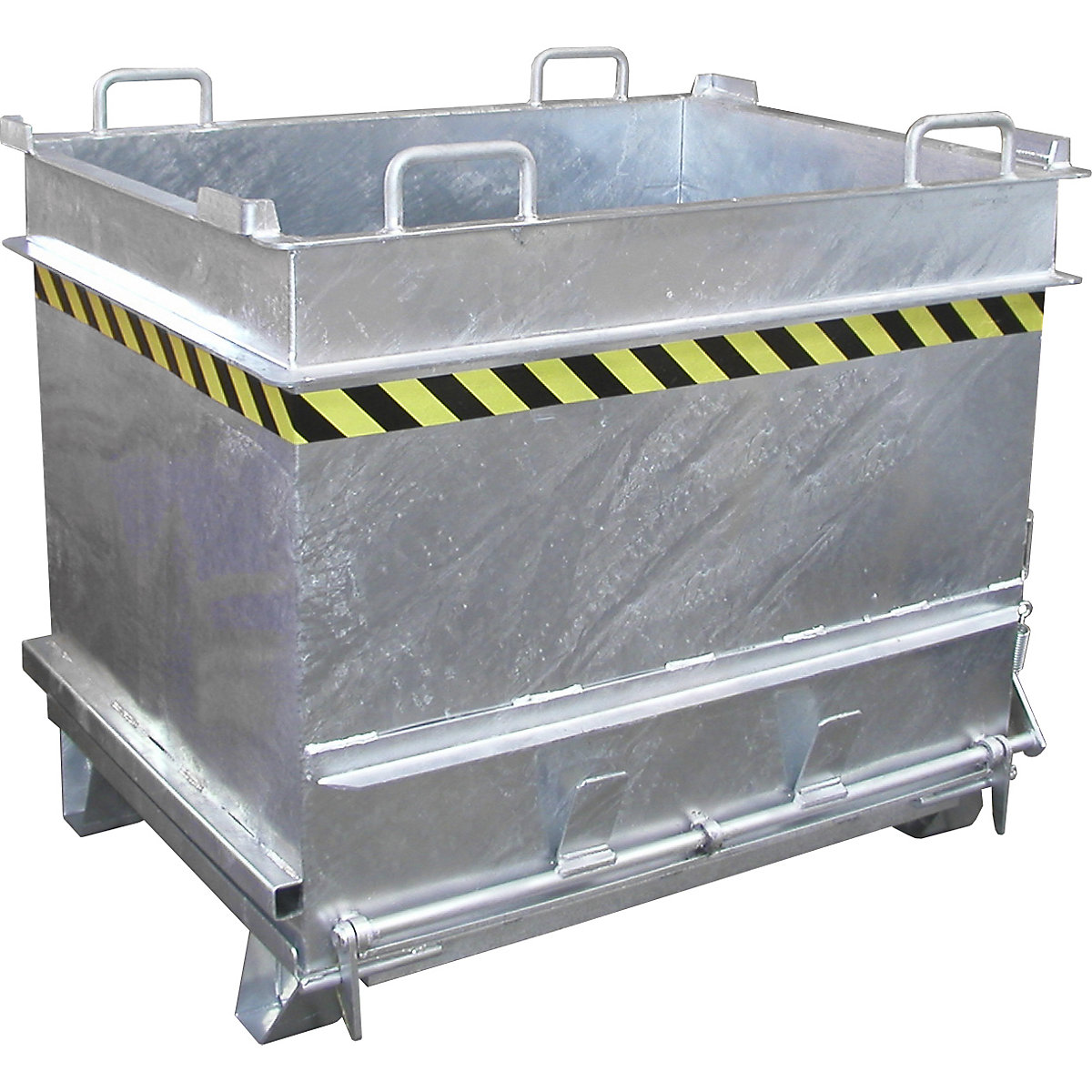 BC construction material container, with stone clamp release mechanism ...