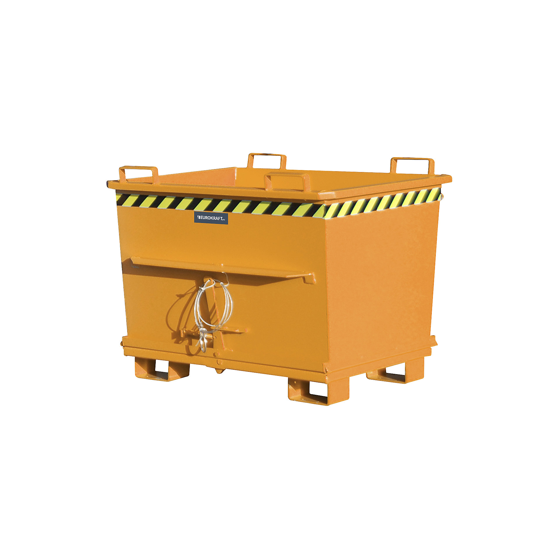 Conical hinged bottom skip – eurokraft pro: capacity 0.7 m³, max. load ...