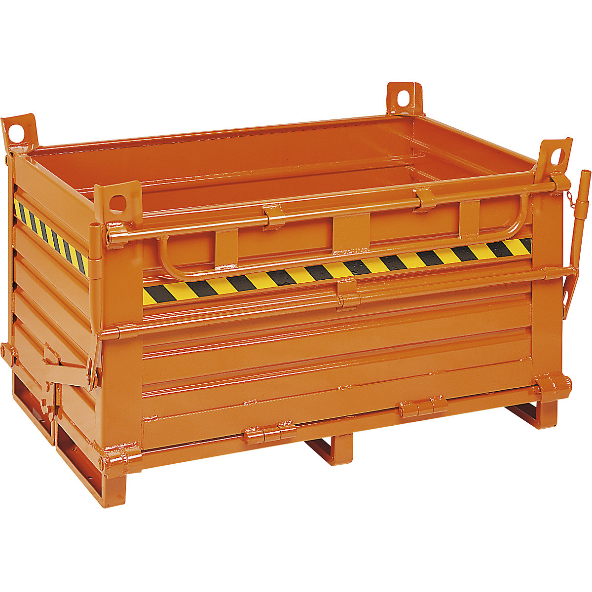 Hinged bottom skip: steel walls, 2 base flaps | kaiserkraft