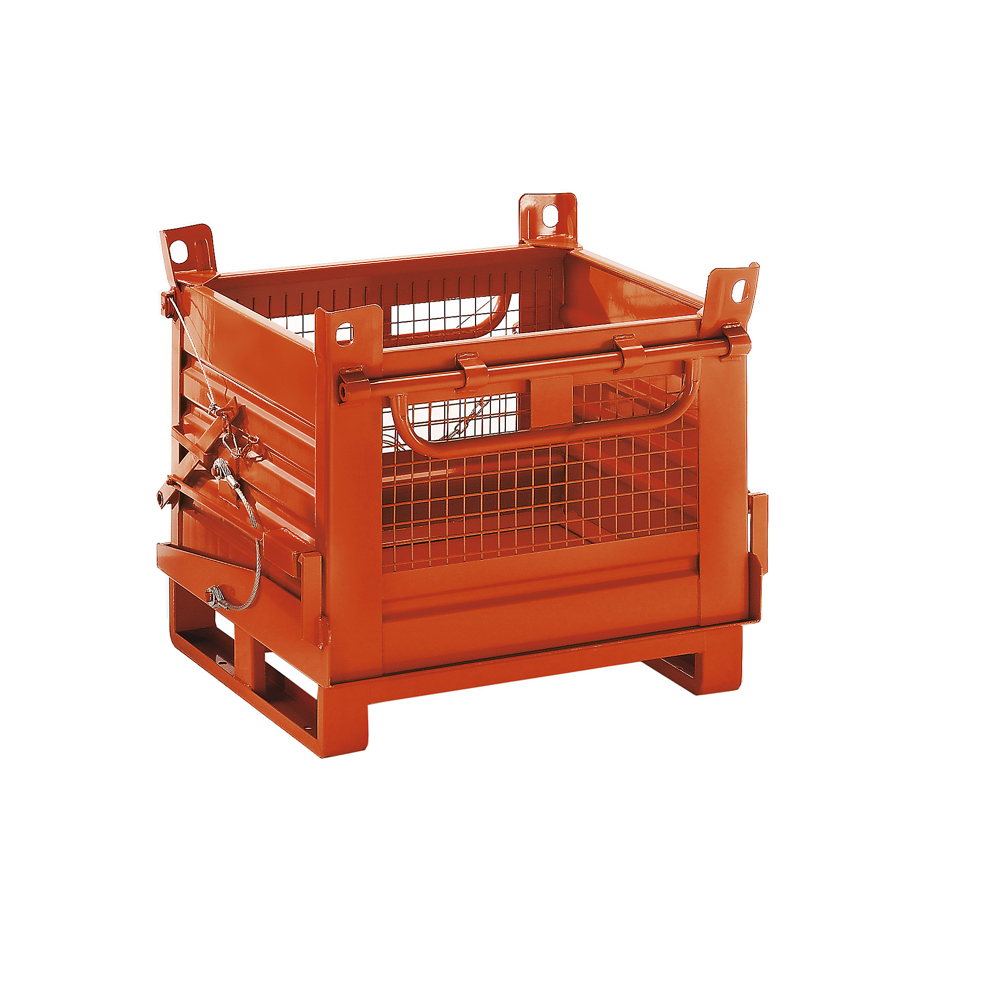 Hinged bottom skip: mesh walls, 1 base flap | kaiserkraft