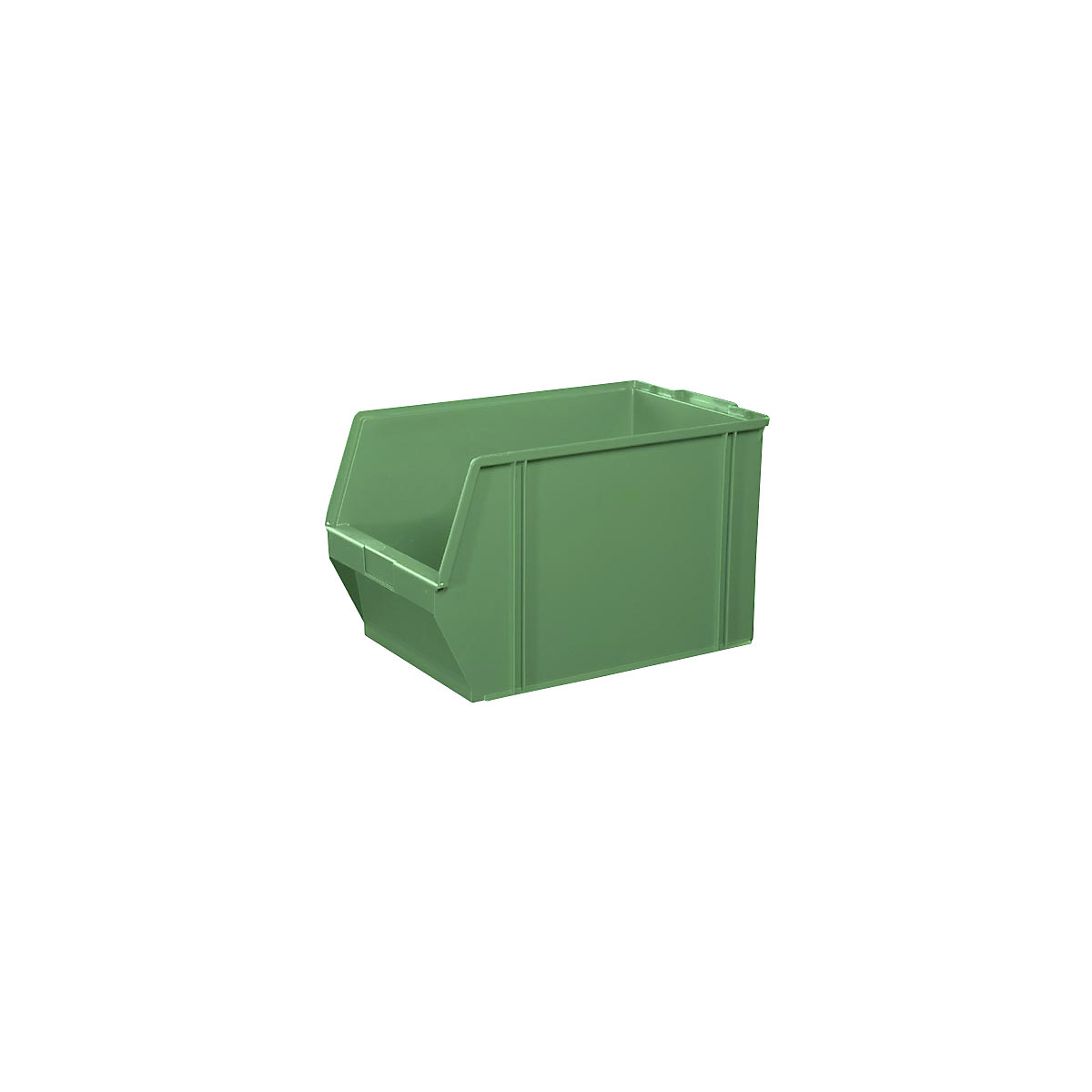 Open fronted storage bin made of polystyrene: length 500 mm ...