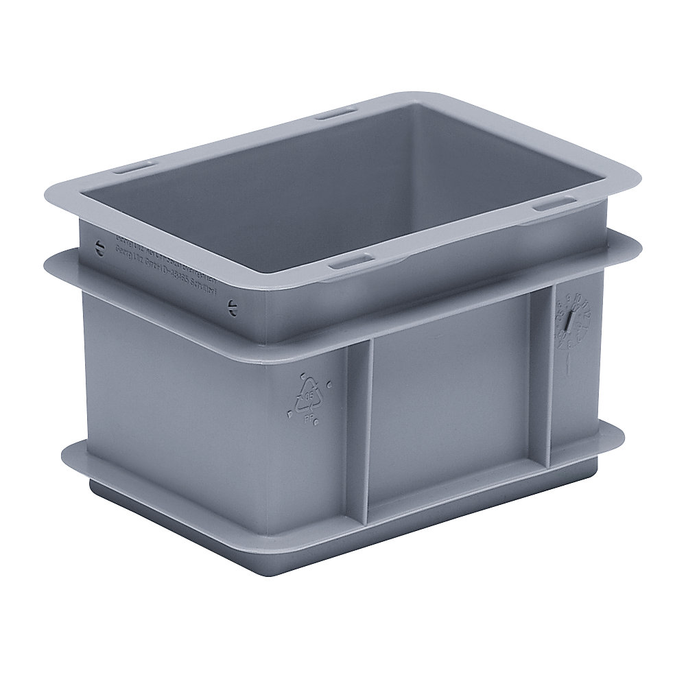 Polyethylene transport and stacking container: max. stacking load 2500 ...