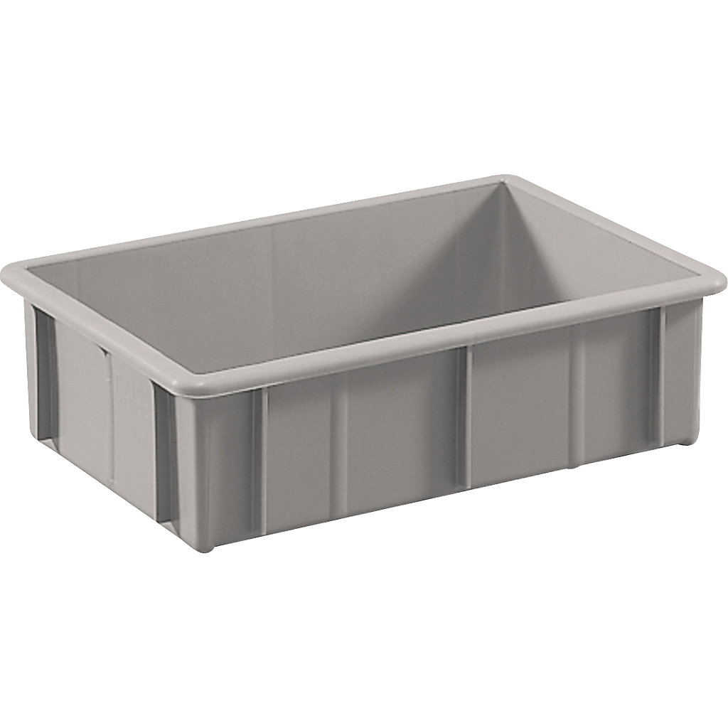 Stacking container made of polyethylene, with reinforcement ribs ...