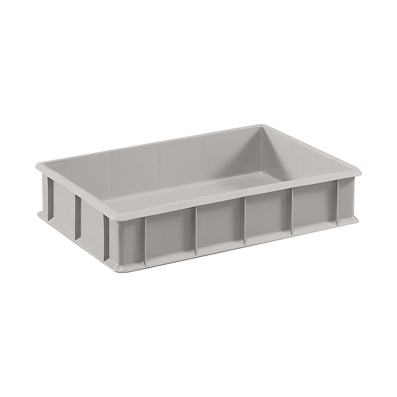 Stacking container made of polyethylene, with reinforcement ribs ...