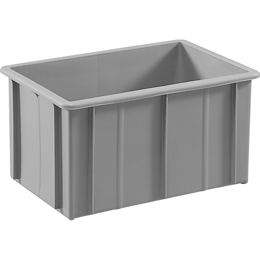 Stacking container made of polyethylene, with reinforcement ribs ...