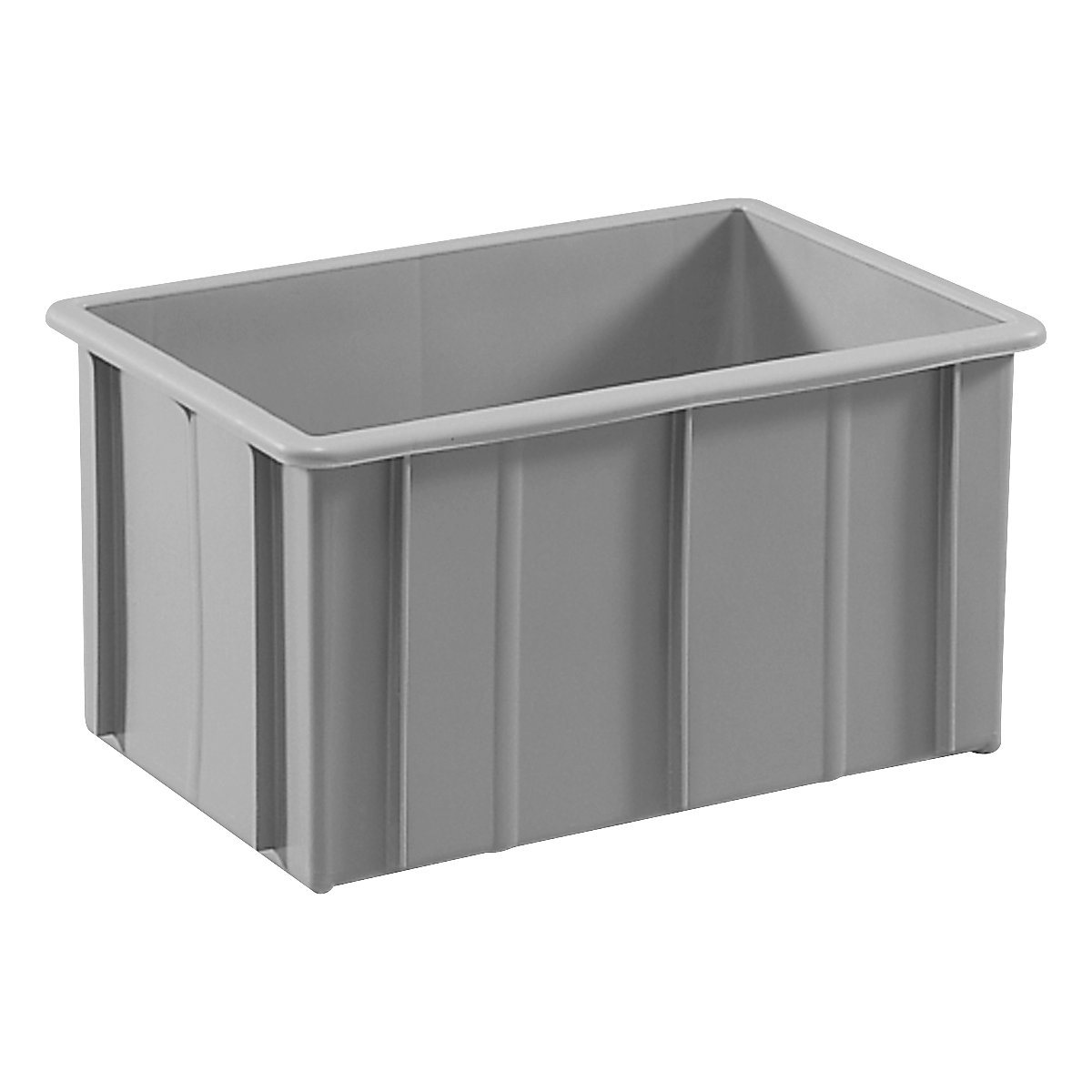 Stacking container made of polyethylene, with reinforcement ribs ...
