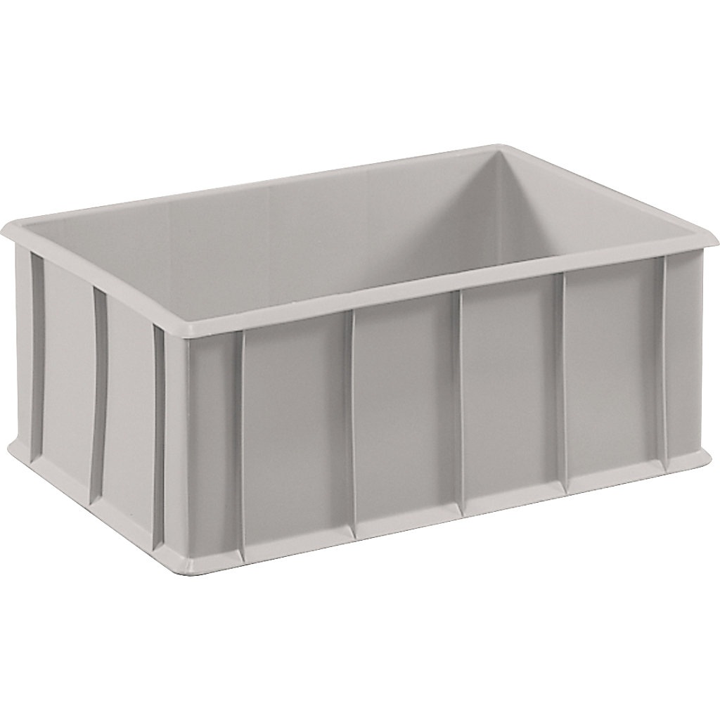 Stacking container made of polyethylene, with reinforcement ribs ...