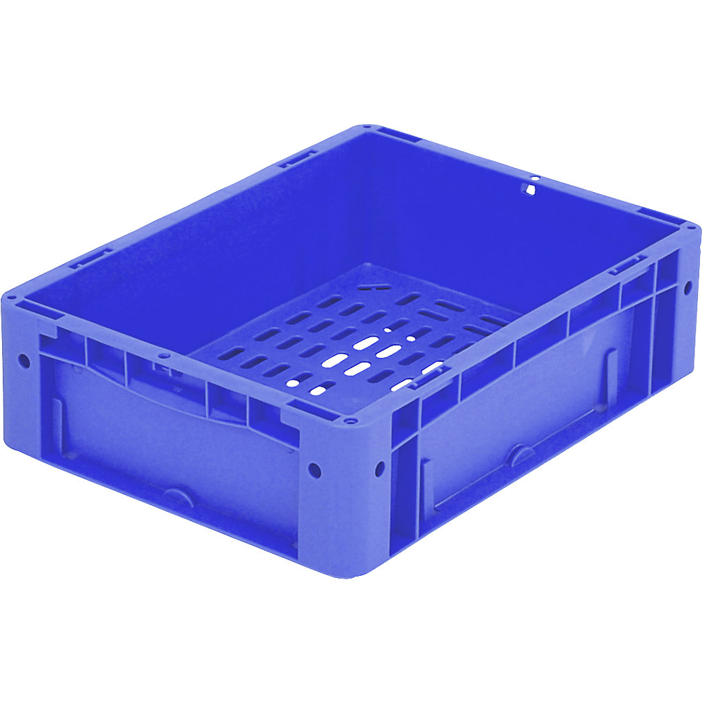 XL Euro stacking container – BITO: solid walls, perforated base ...