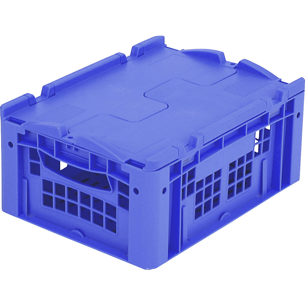 XL Euro stacking container – BITO: with lid, perforated | kaiserkraft