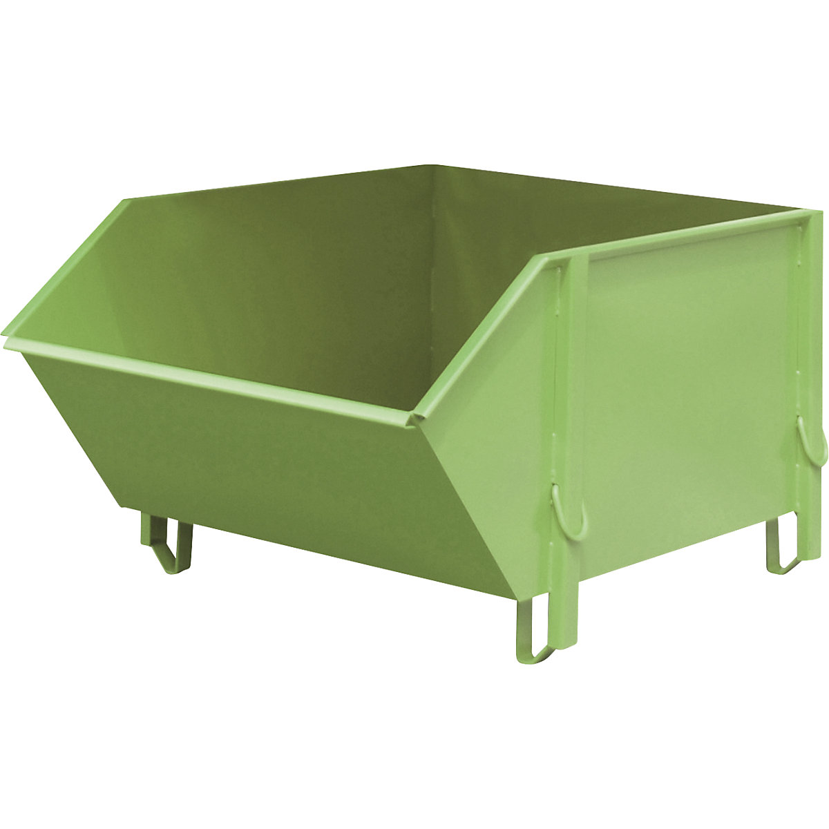 Sheet steel container – eurokraft pro: capacity 1 m³, without folding ...