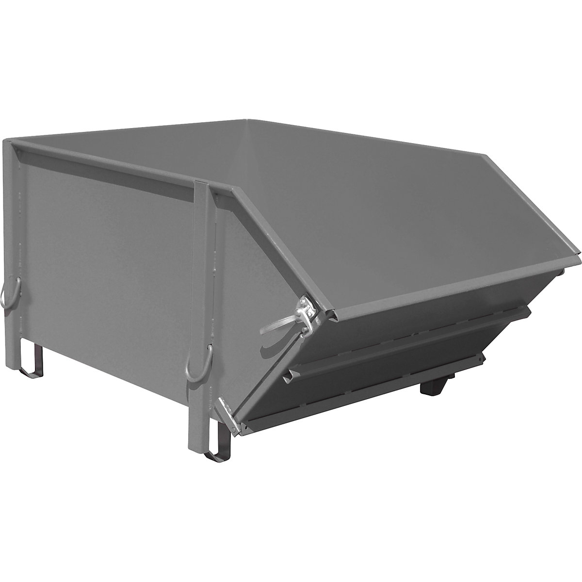 Sheet steel container – eurokraft pro: capacity 1 m³, with folding ...