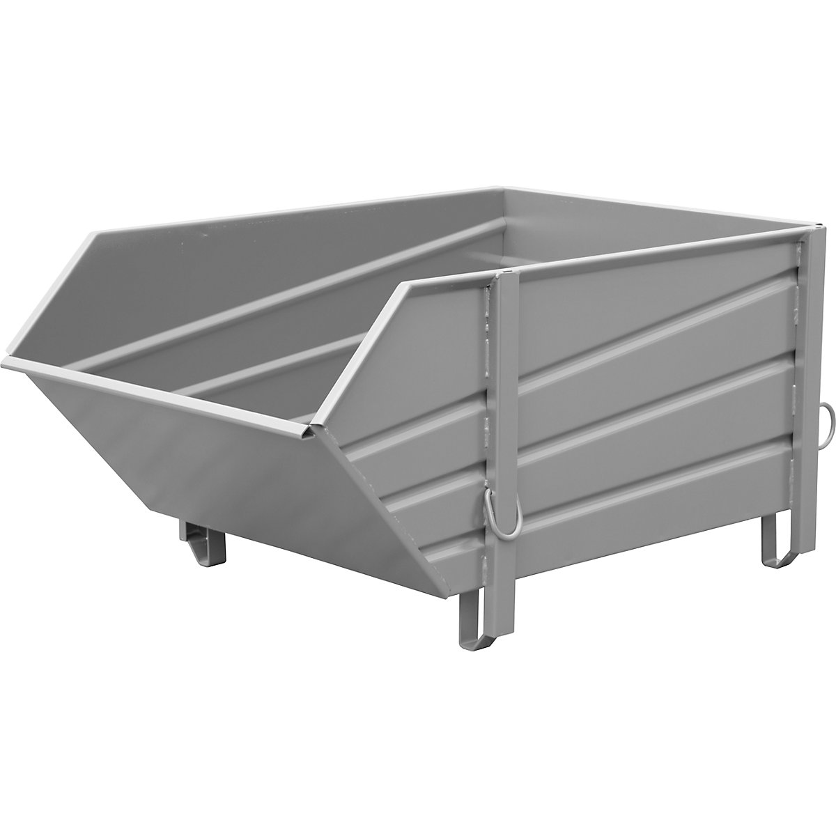 EUROKRAFTpro – Sheet steel container: capacity 1 m³, without folding ...