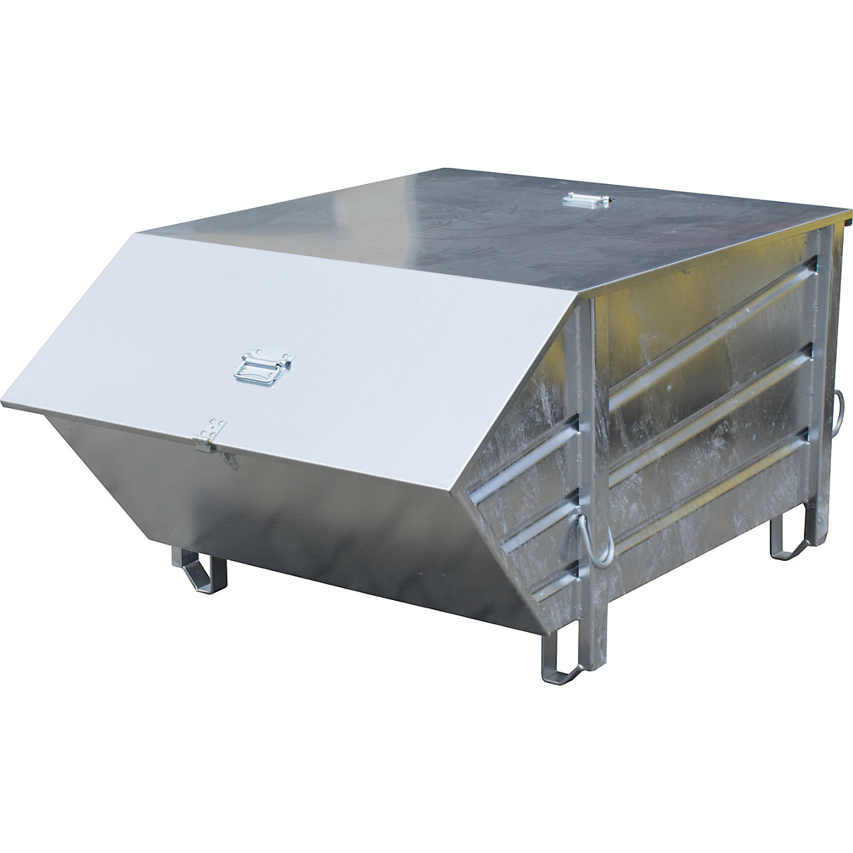 EUROKRAFTpro – Sheet steel container: capacity 1 m³, without folding ...