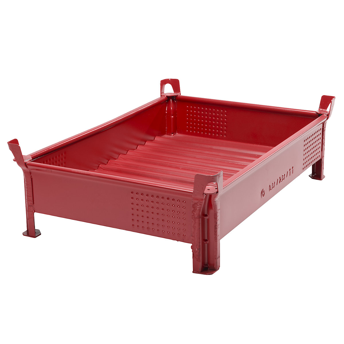 Sheet steel stacking container, low profile design, solid walls – Heson ...