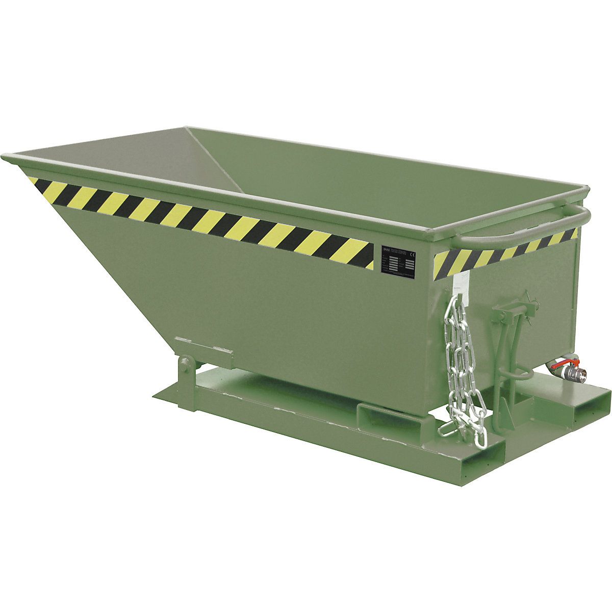 Tilting skip for metal swarf, low profile design – eurokraft pro ...