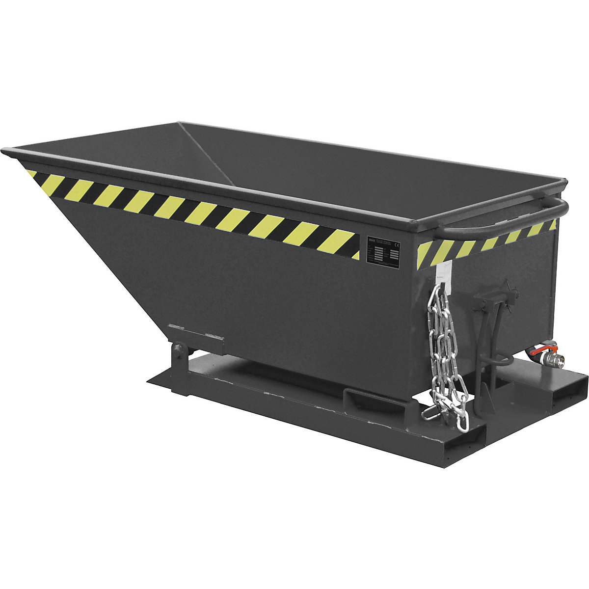 Tilting skip for metal swarf, low profile design – eurokraft pro ...