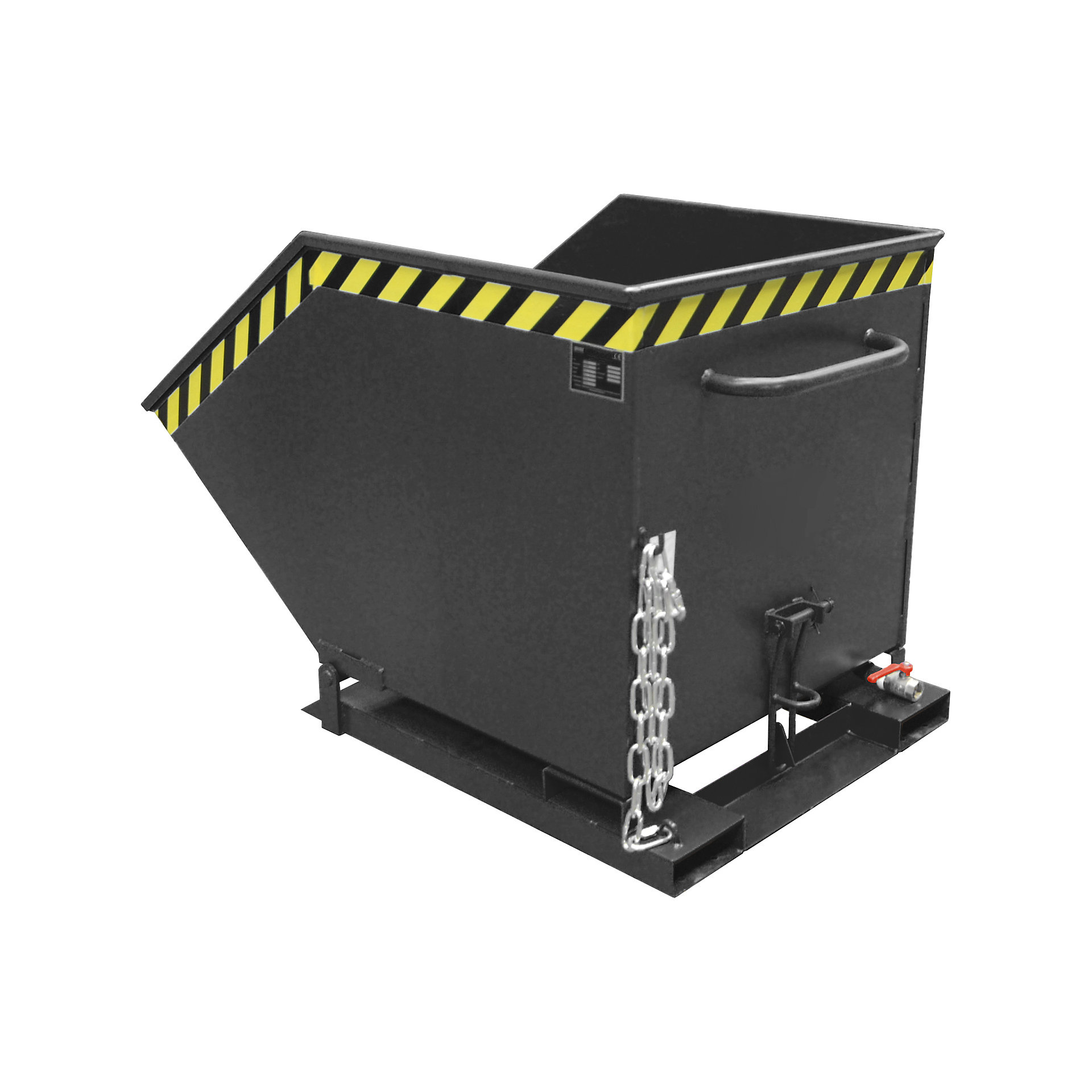 Tilting skip for metal swarf – eurokraft pro: capacity 600 litres ...