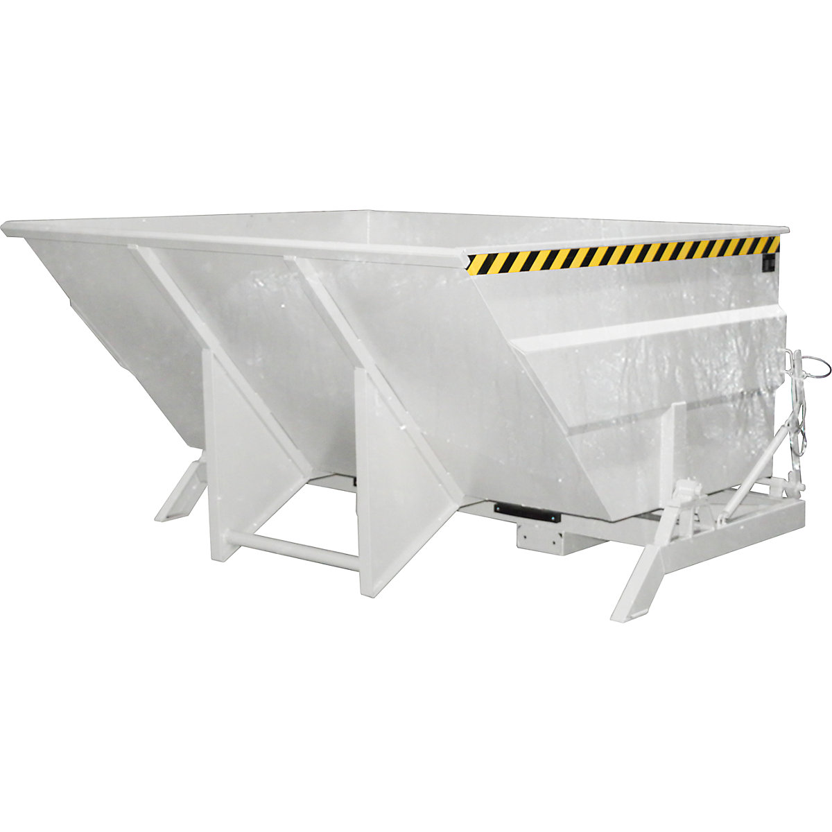 XXL tilting skip with positioning aid – eurokraft pro: capacity 3 m³ ...