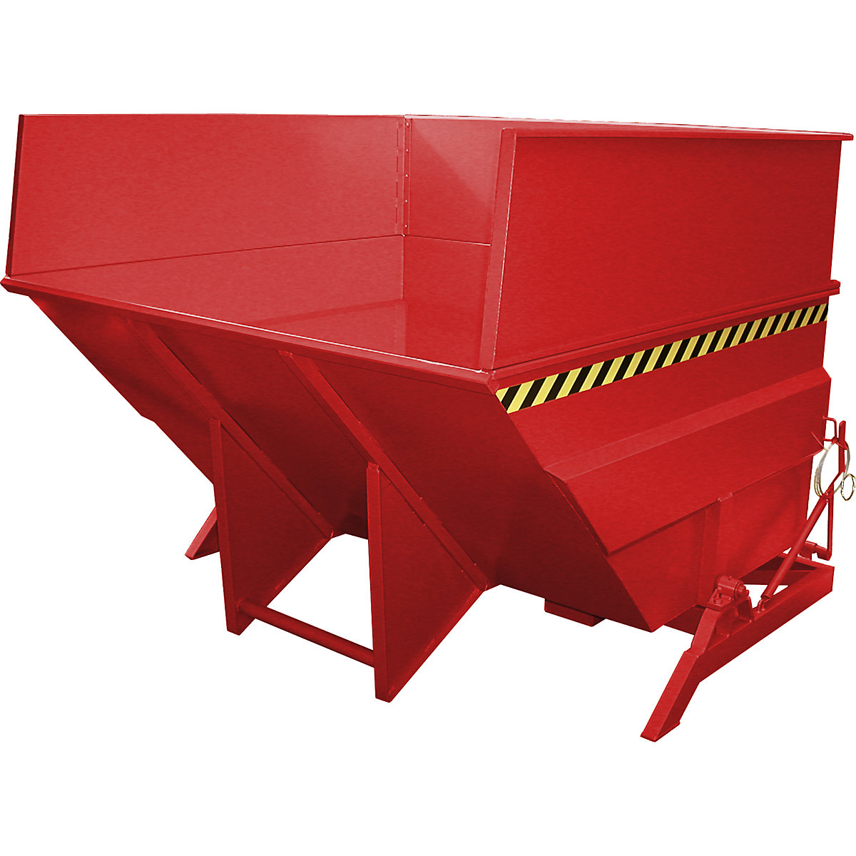 XXL tilting skip with positioning aid – eurokraft pro: capacity 5 m³ ...
