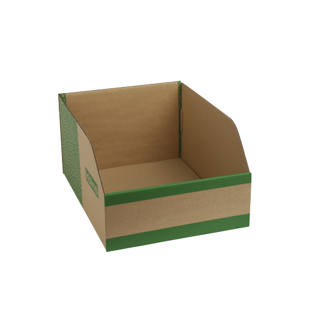 Cardboard shelf bin, folding - M13225 KAISER+KRAFT Great Britain