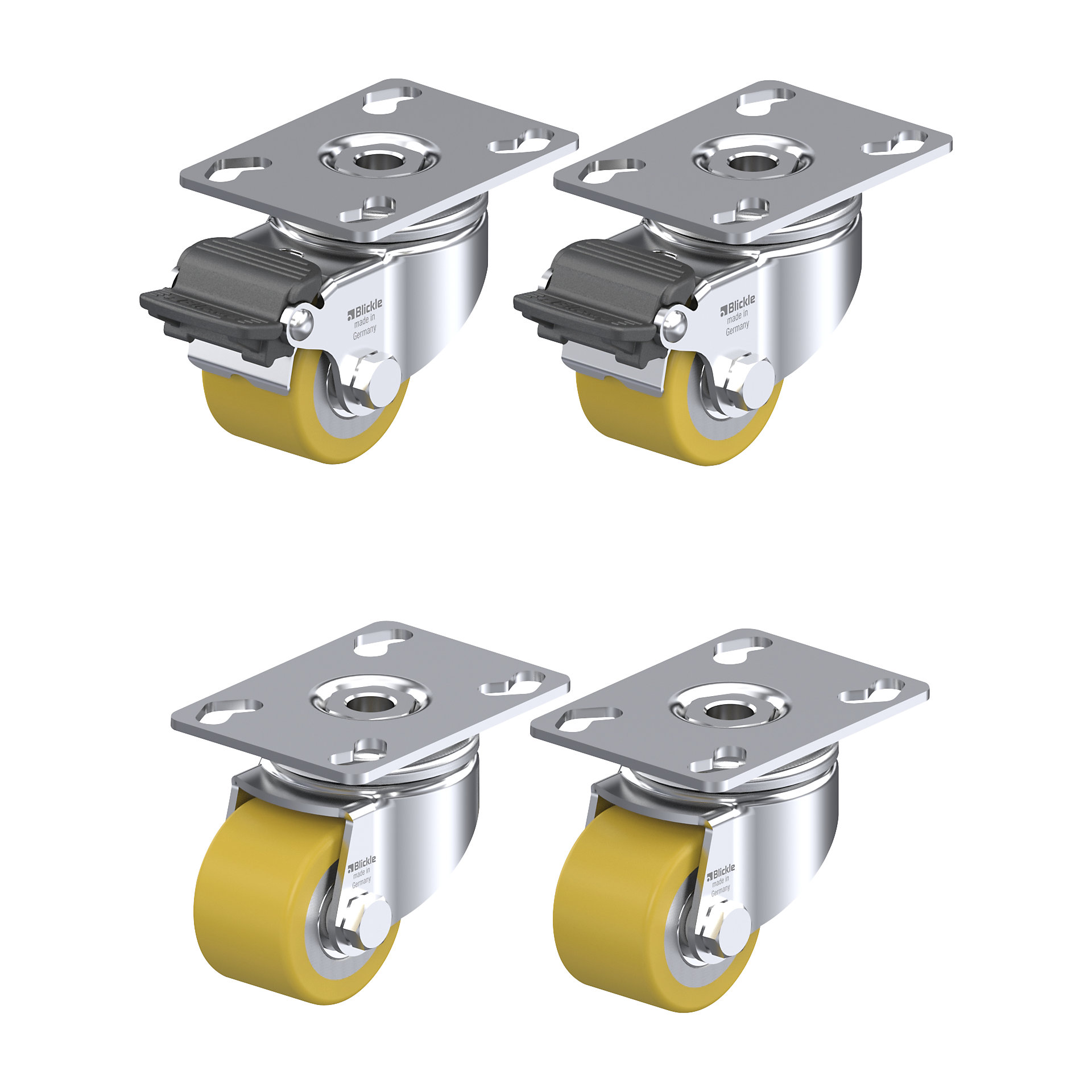 Súprava koliesok na zariadenia LKPA-VSTH 50K – Blickle: nosnosť 150 kg ...
