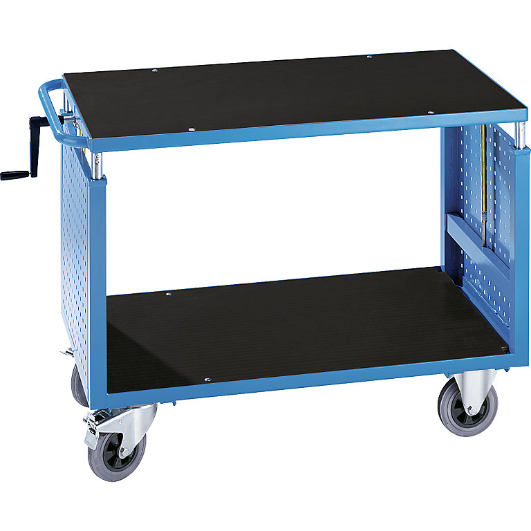 Assembly trolley, height adjustable – eurokraft pro: 1 shelf | kaiserkraft