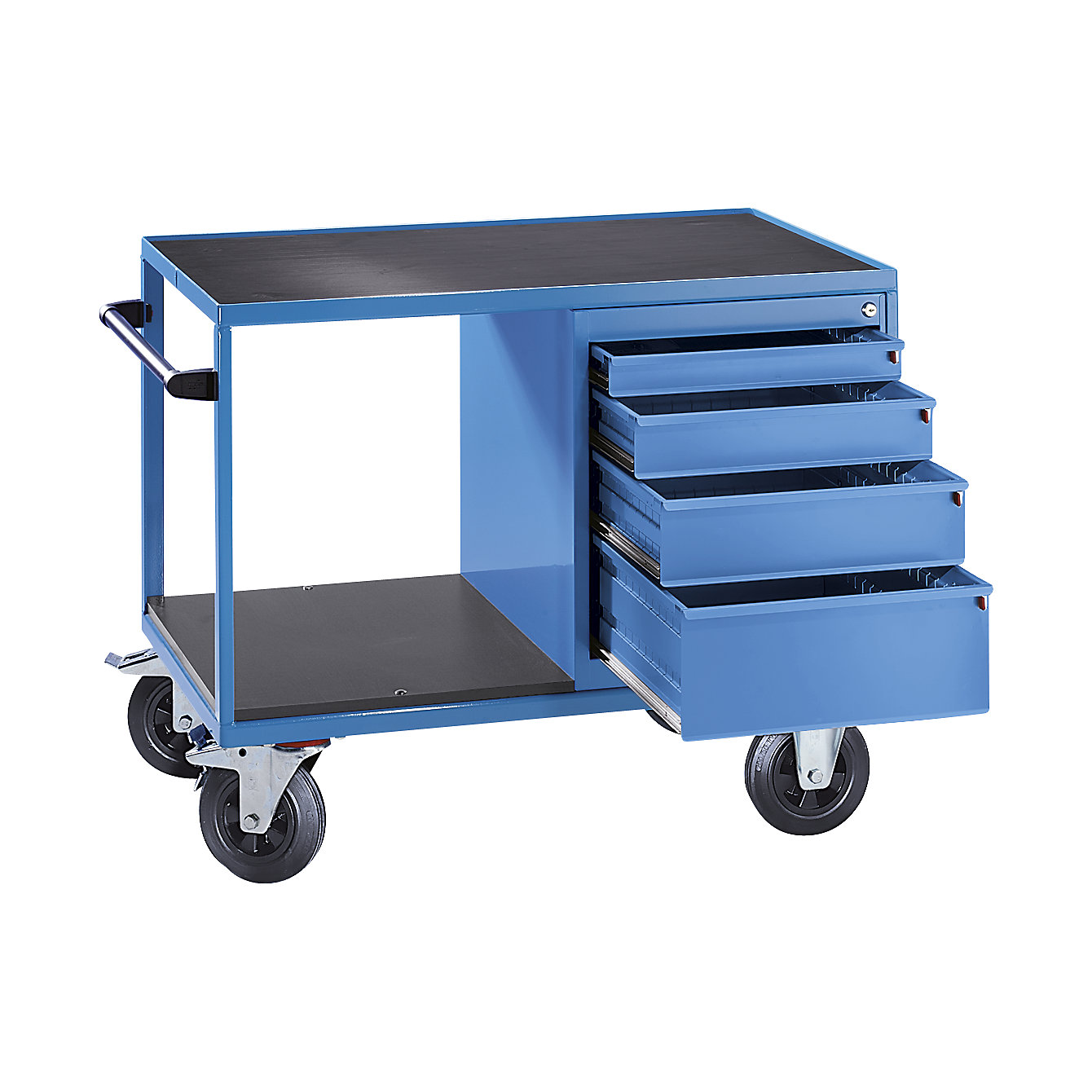 Assembly trolley, max. load 500 kg – eurokraft pro: 4 drawers | kaiserkraft