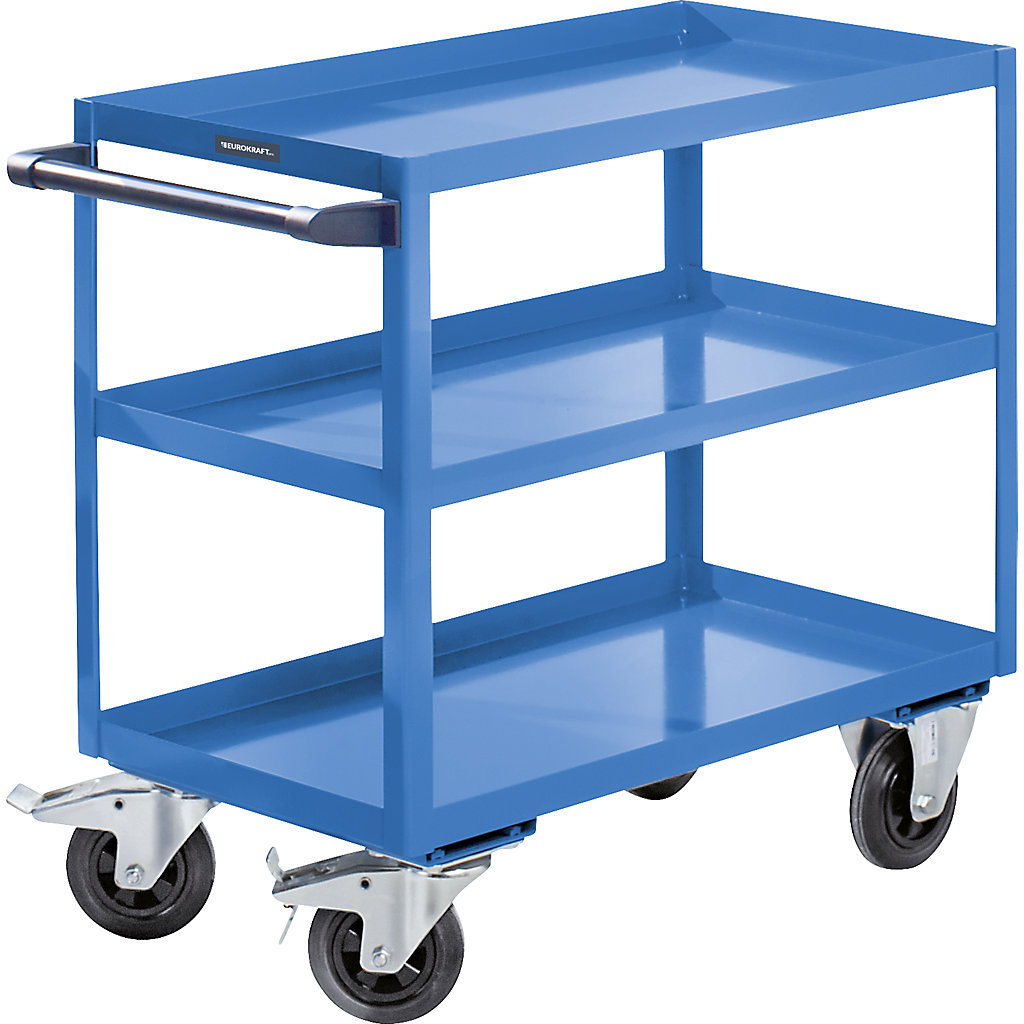General purpose trolley – eurokraft pro: 3 shelves, max. load 350 kg ...