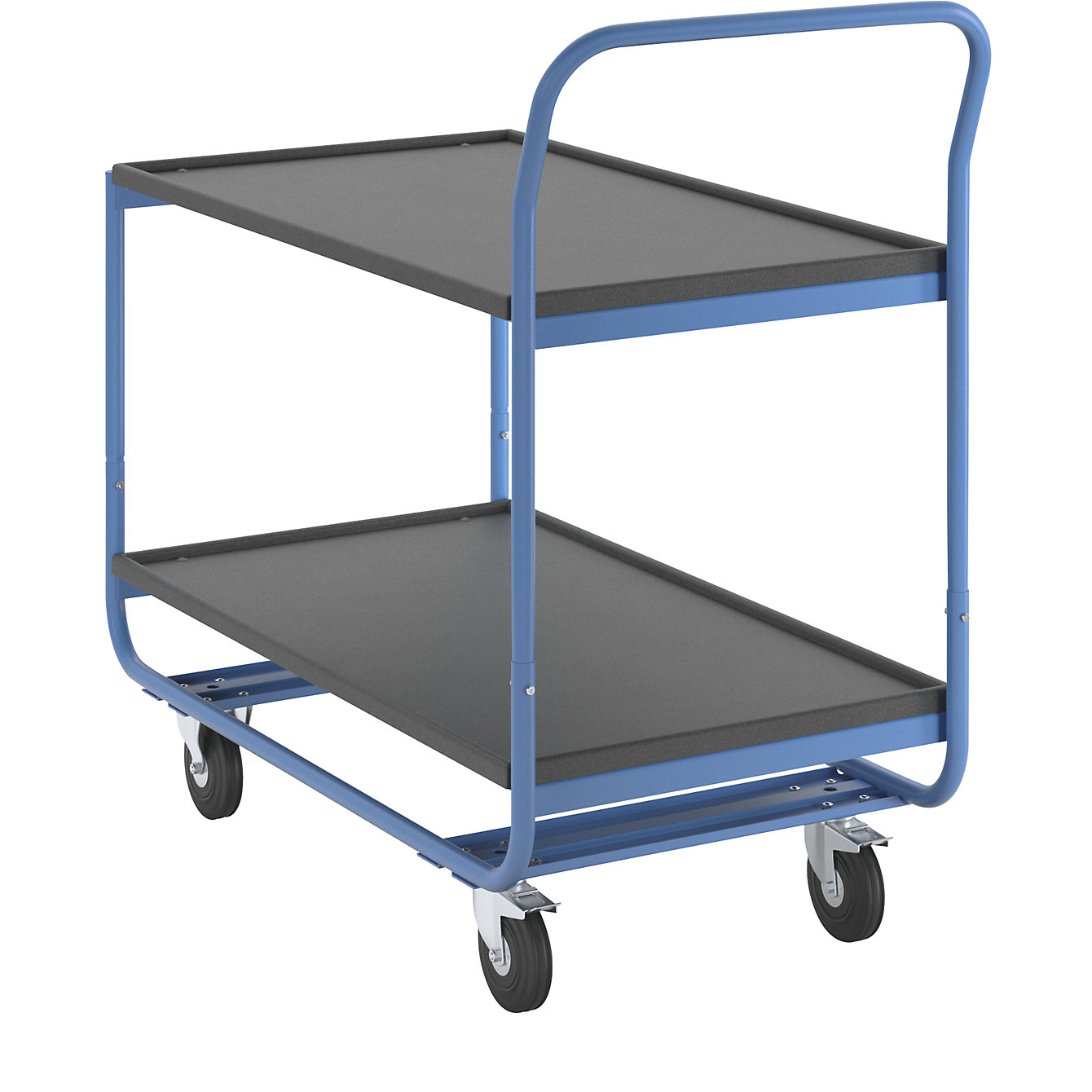 Table trolley, max. load 150 kg – eurokraft pro: 2 shelves with raised ...