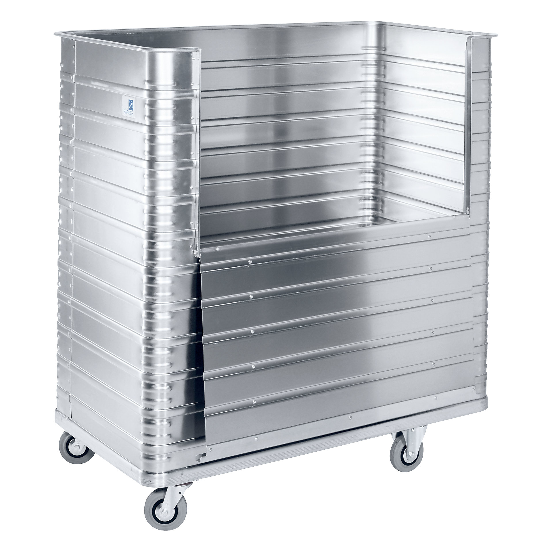 Aluminium box trolley – ZARGES: capacity 350 l | kaiserkraft