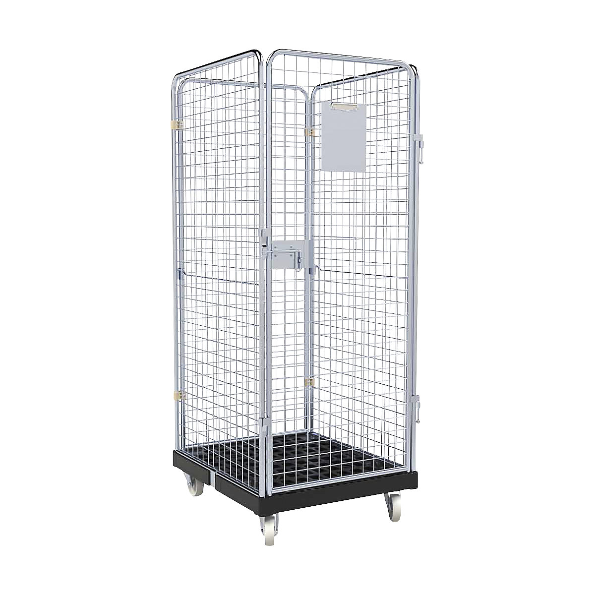 Roll container with mesh panels – eurokraft basic: 4-sided | kaiserkraft