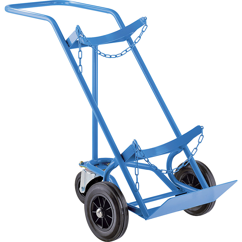 Steel and gas cylinder truck – eurokraft pro: for 1 steel cylinder with ...