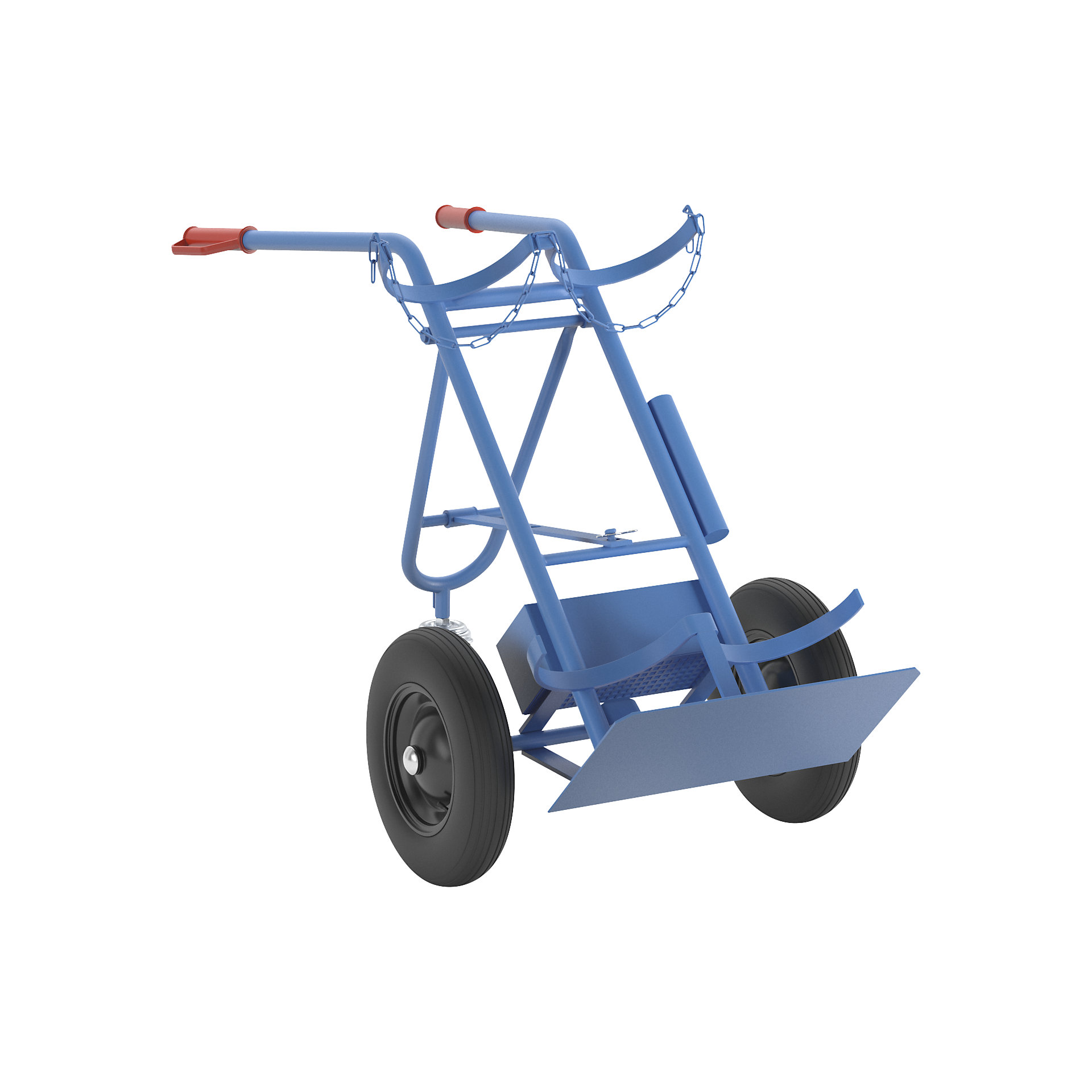 Steel and gas cylinder truck – eurokraft pro: for 2 steel cylinders ...