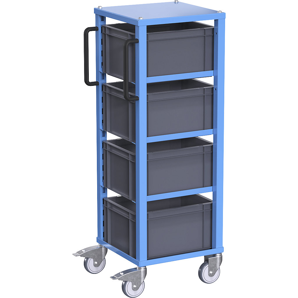 CustomLine Euro platform trolley – eurokraft pro: for bin LxW 400 x 300 ...
