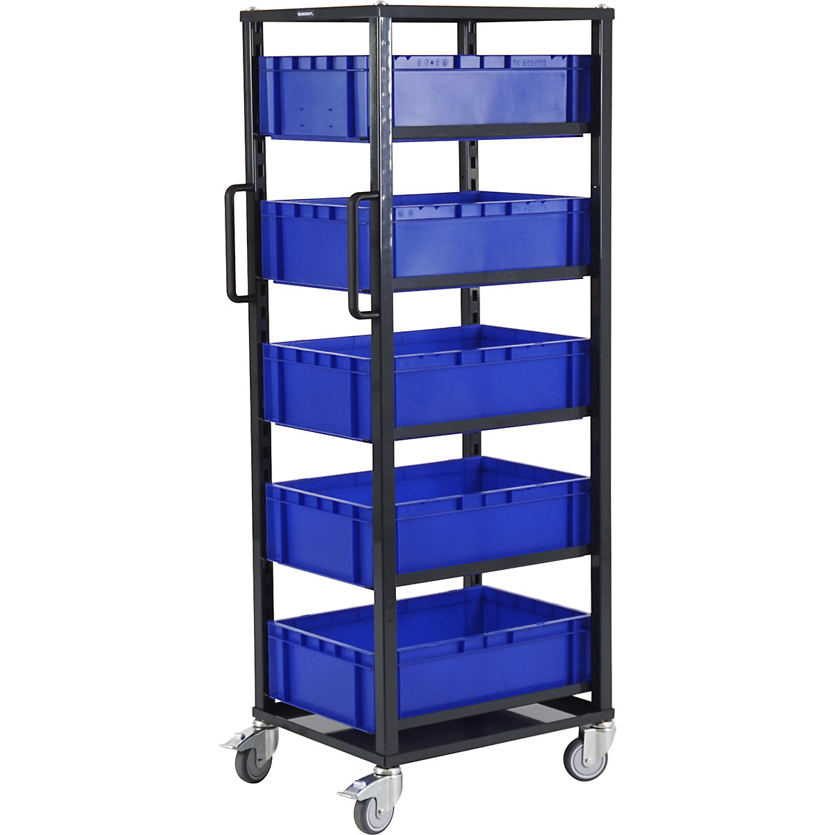 CustomLine Euro platform trolley – eurokraft pro: for bin LxW 600 x 400 ...
