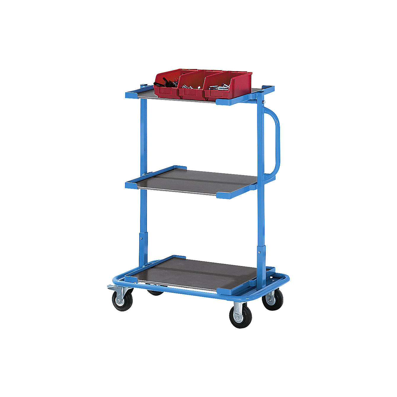 Order picking trolley – eurokraft pro: with 3 removable shelves ...