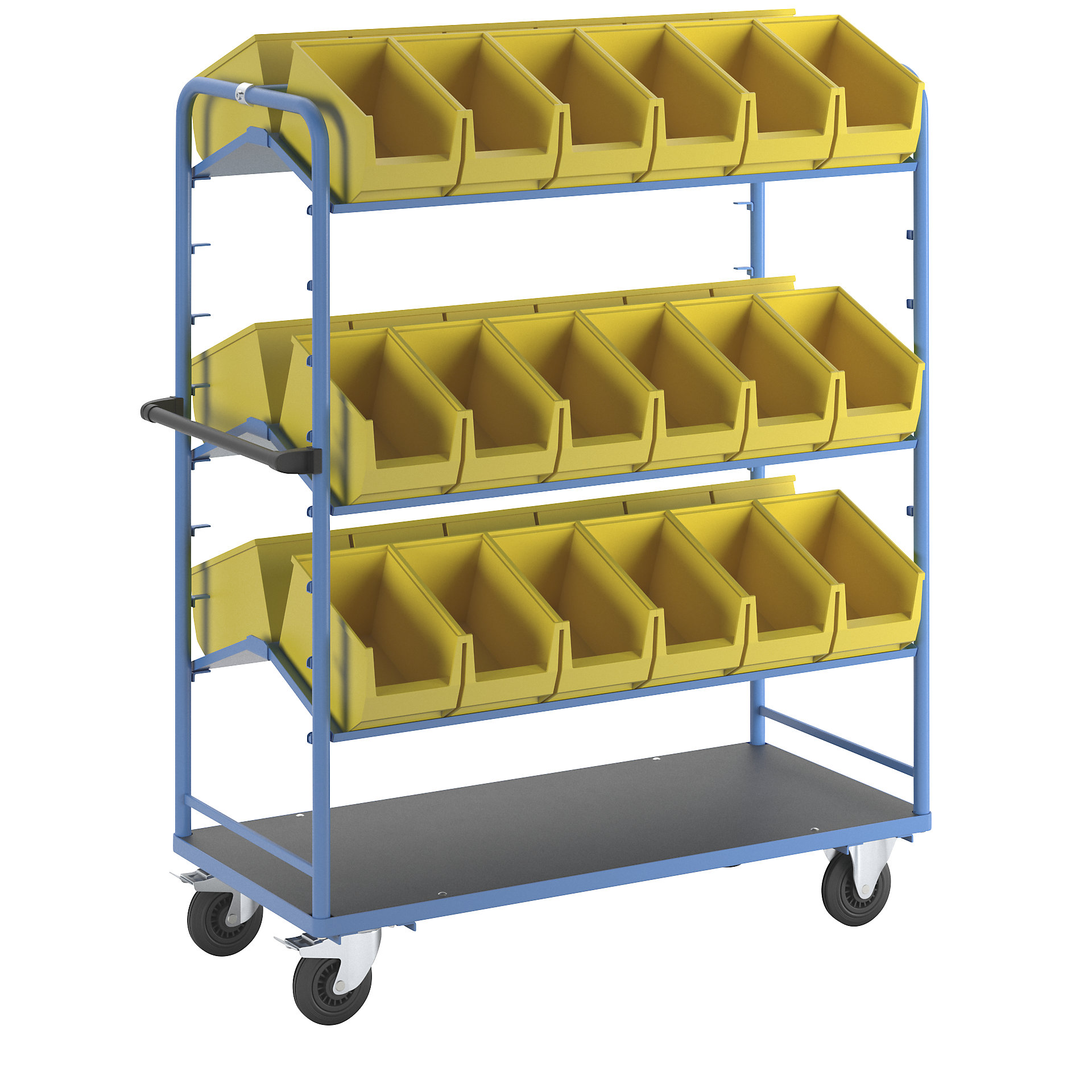 Order picking trolley – eurokraft pro: LxWxH 1500 x 650 x 1750 mm ...
