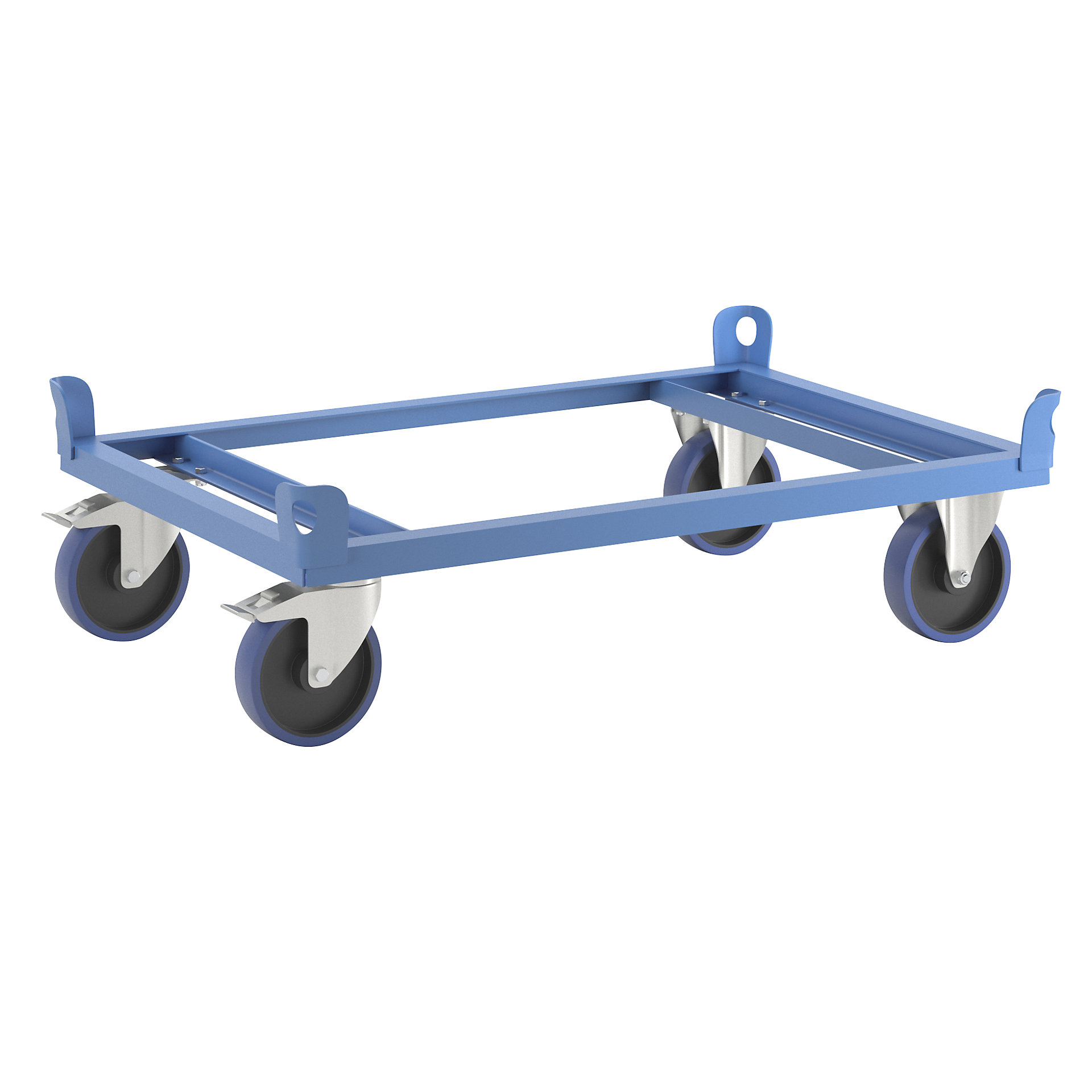 Steel dolly – eurokraft pro: for Euro pallets, max. load 1000 kg ...