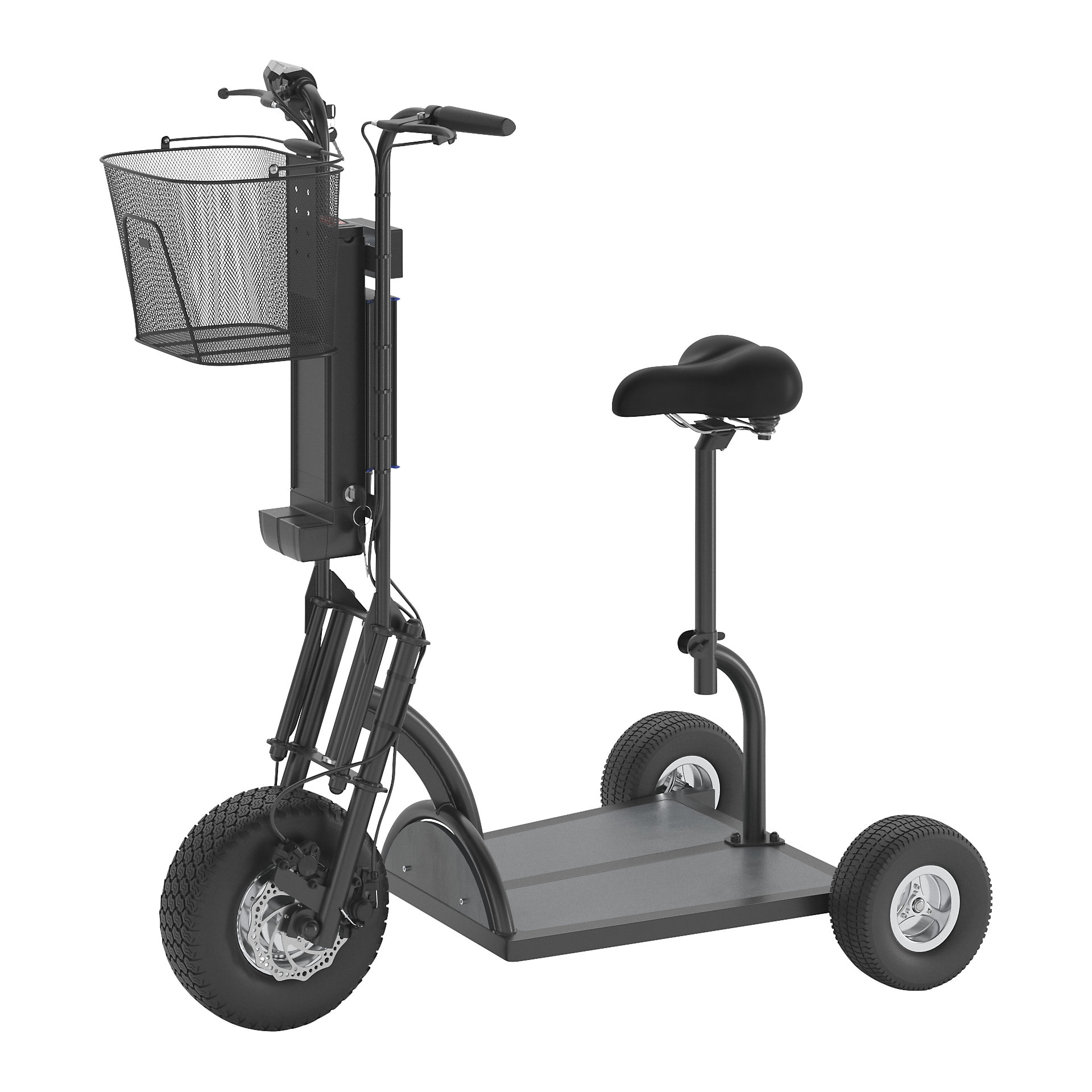 PRO electric transport dolly: 800 W, with basket at front | kaiserkraft